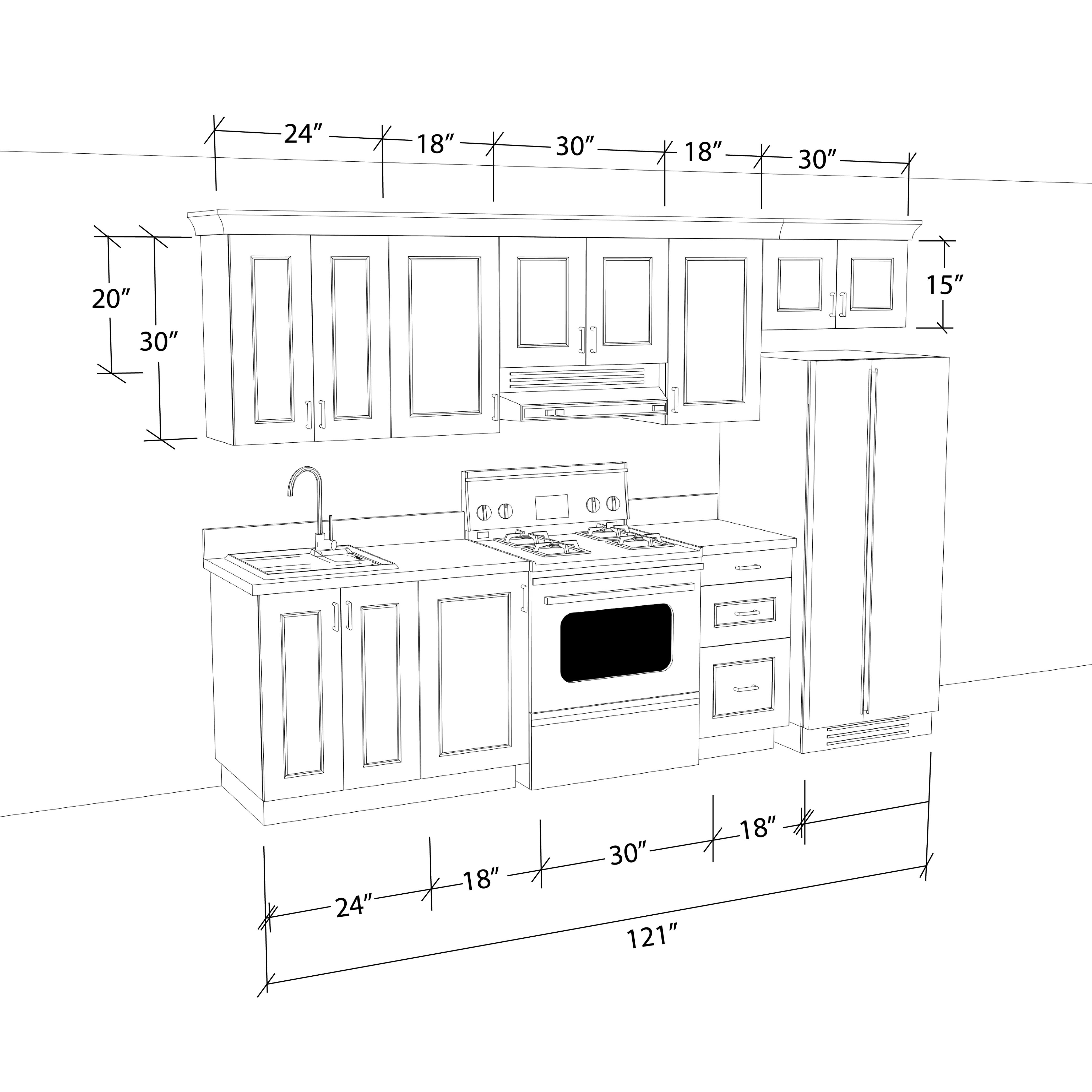 Alton 122 in. W X 84.5 in. H X 24 in. D Painted Bright White Shaker ...