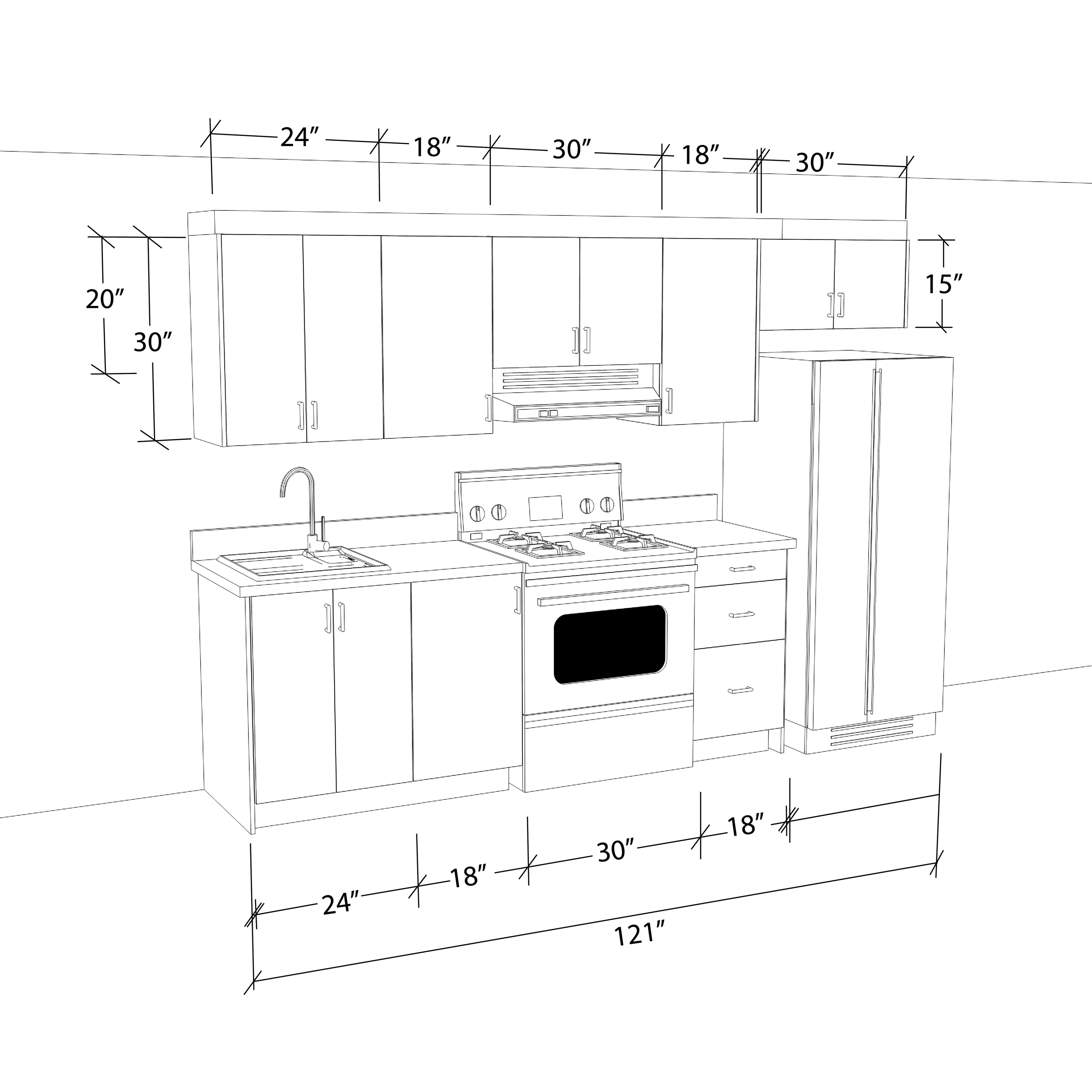 Fairhope 120 in. W X 96 in. H X 24 in. D Bright White Slab Assembled ...