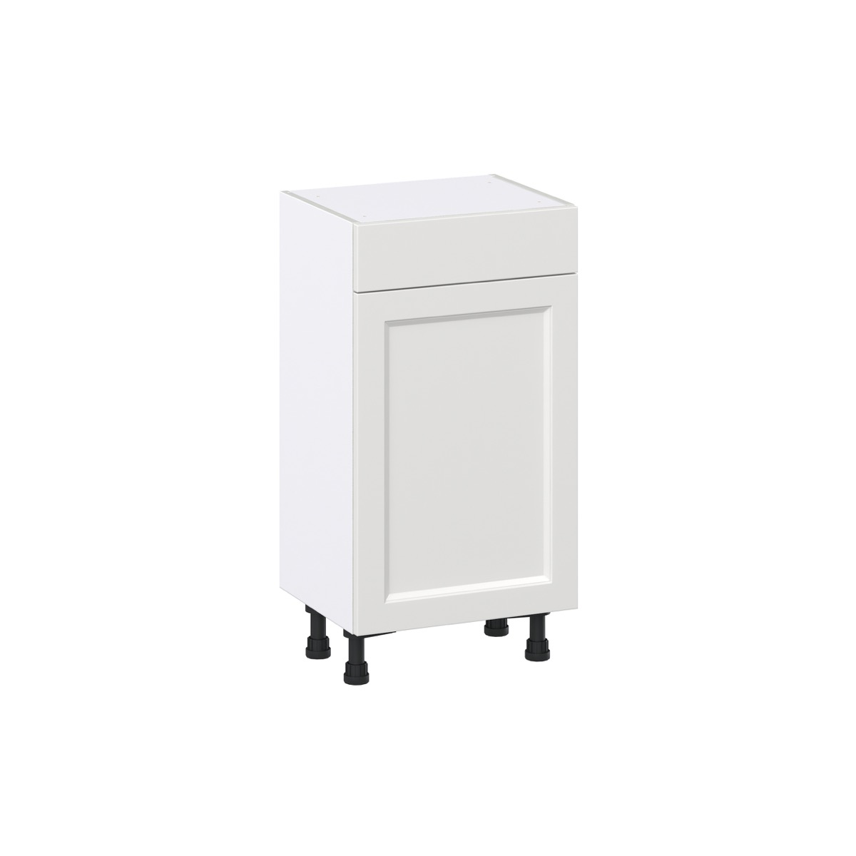 Alton Painted White Shaker Assembled Shallow Base Kitchen Cabinet with ...