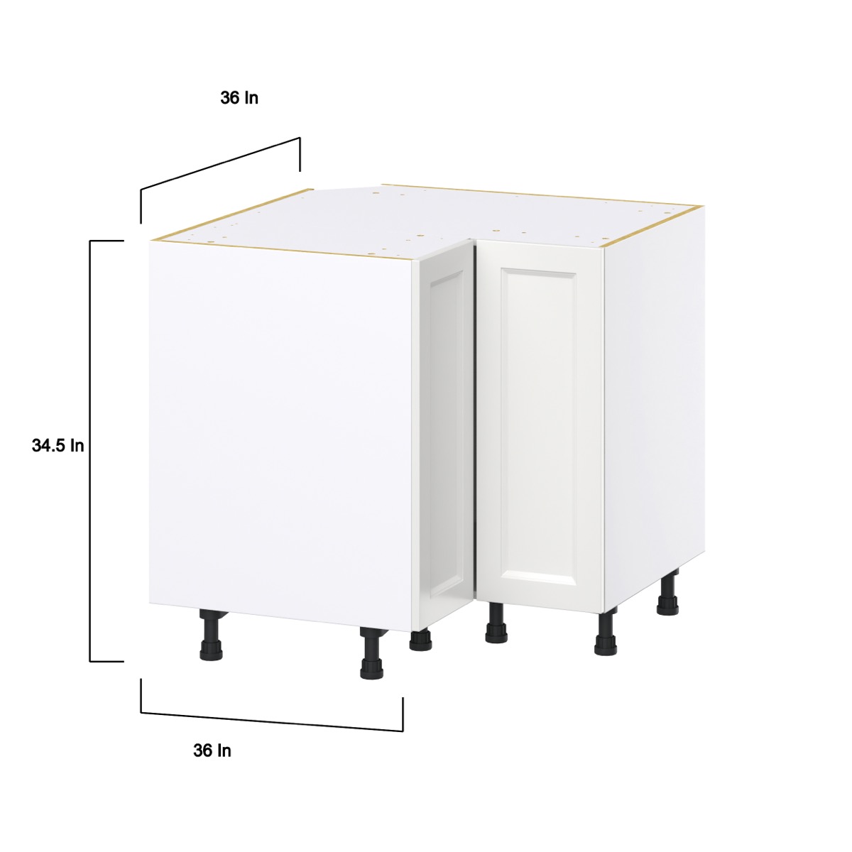 36 in. W x 34.5 in. H x 24 in. D Alton Painted White Shaker Assembled ...