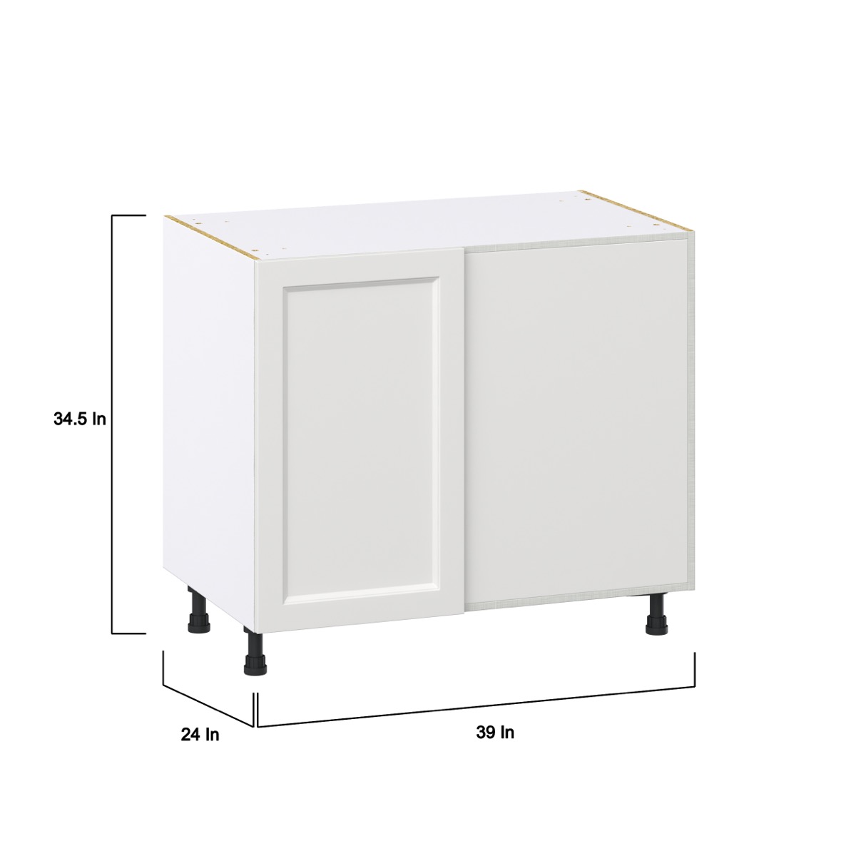 39 in. W x 34.5 in. H x 24 in. D Alton Painted White Shaker Assembled ...