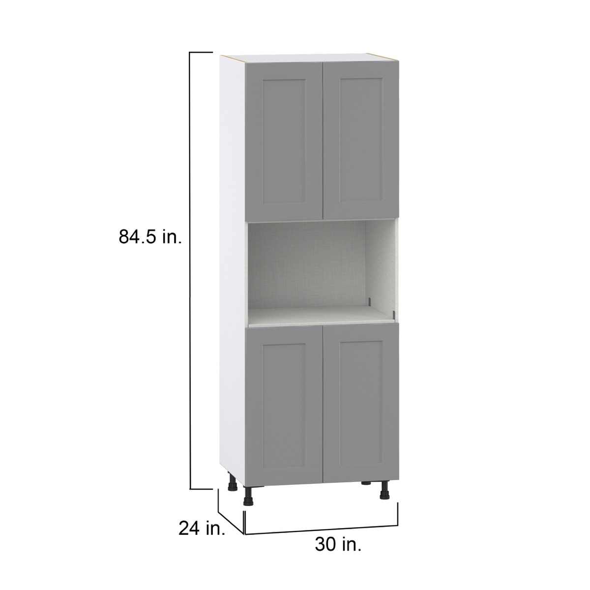 Bristol Pantry Cabinet with 2 Shelfs (30" W X 84.5" H X 24" D) - J ...