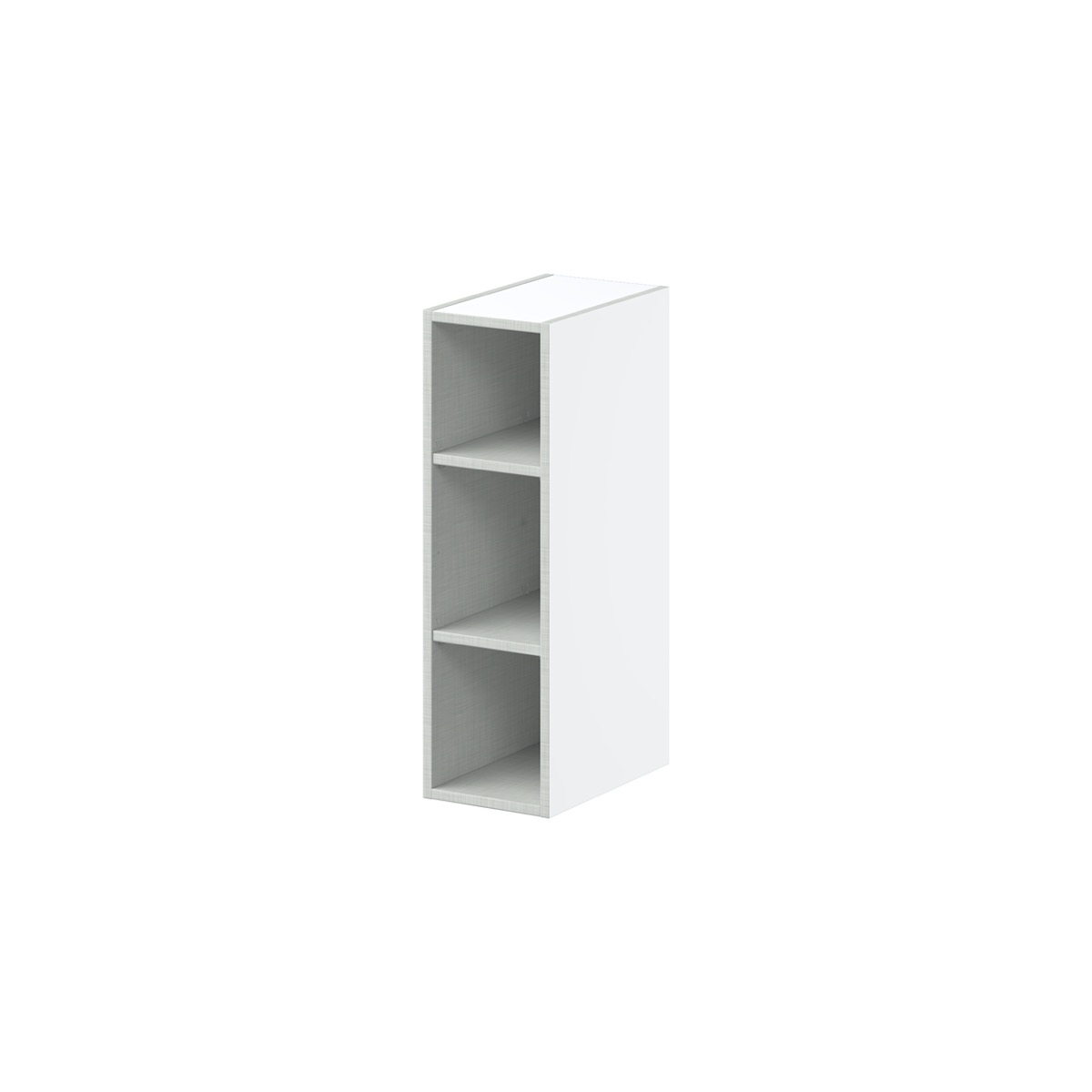Bright White Slab Assembled Wall Kitchen Cabinet Open Shelf (9 in. W x ...