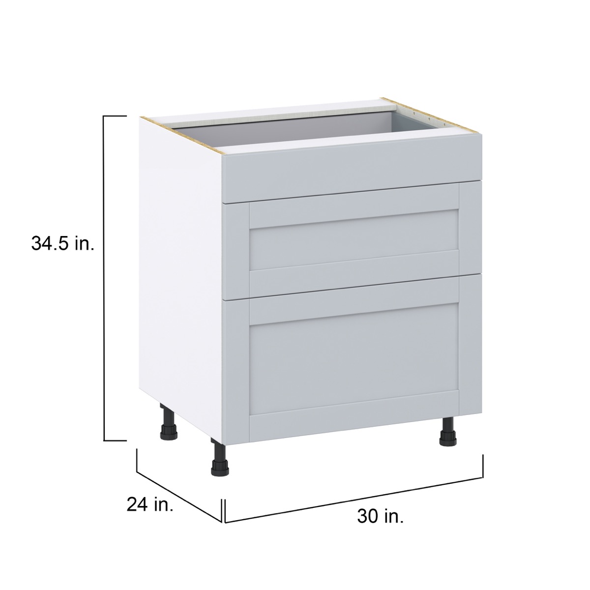 Cumberland Base Cabinet with 3 Drawers (30" W X 34.5" H X 24" D) - J ...