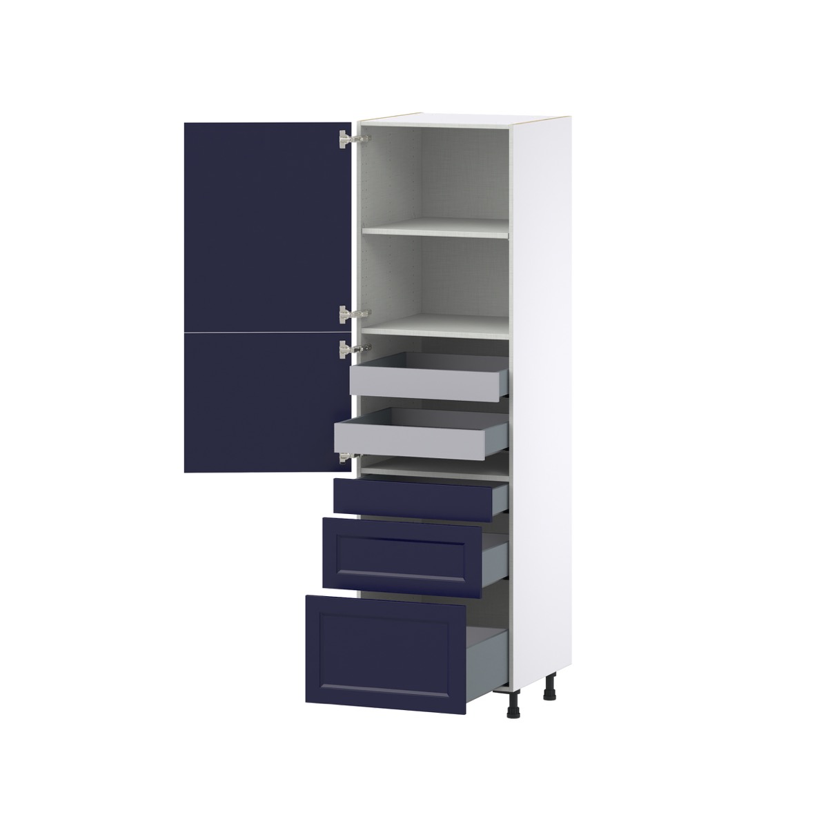 Devon 24 in. W x 84.5 in. H x 24 in. D Painted Blue Shaker Assembled ...