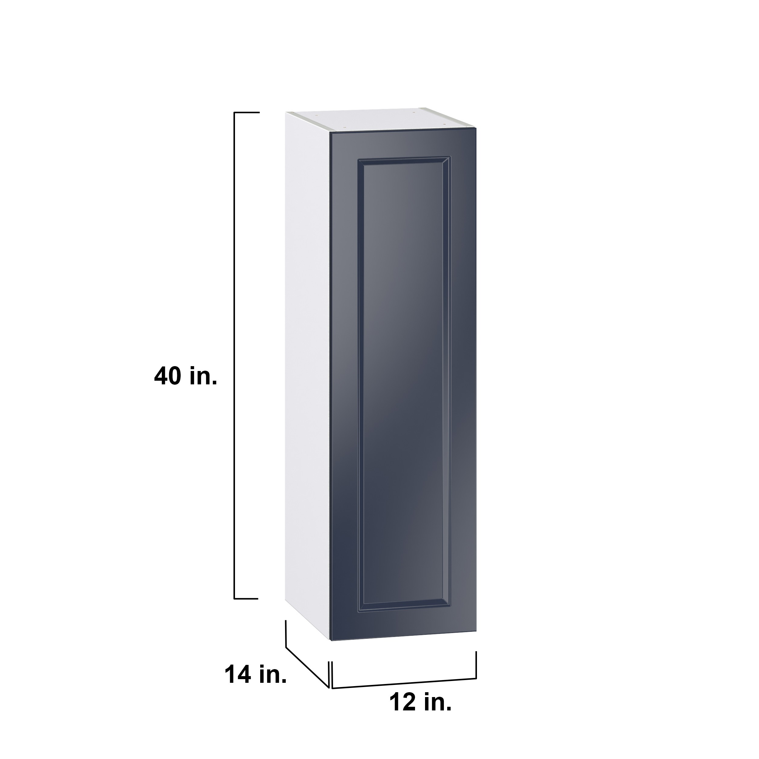 Devon Painted Blue Recessed Assembled Wall Kitchen Cabinet (12 in. W x ...