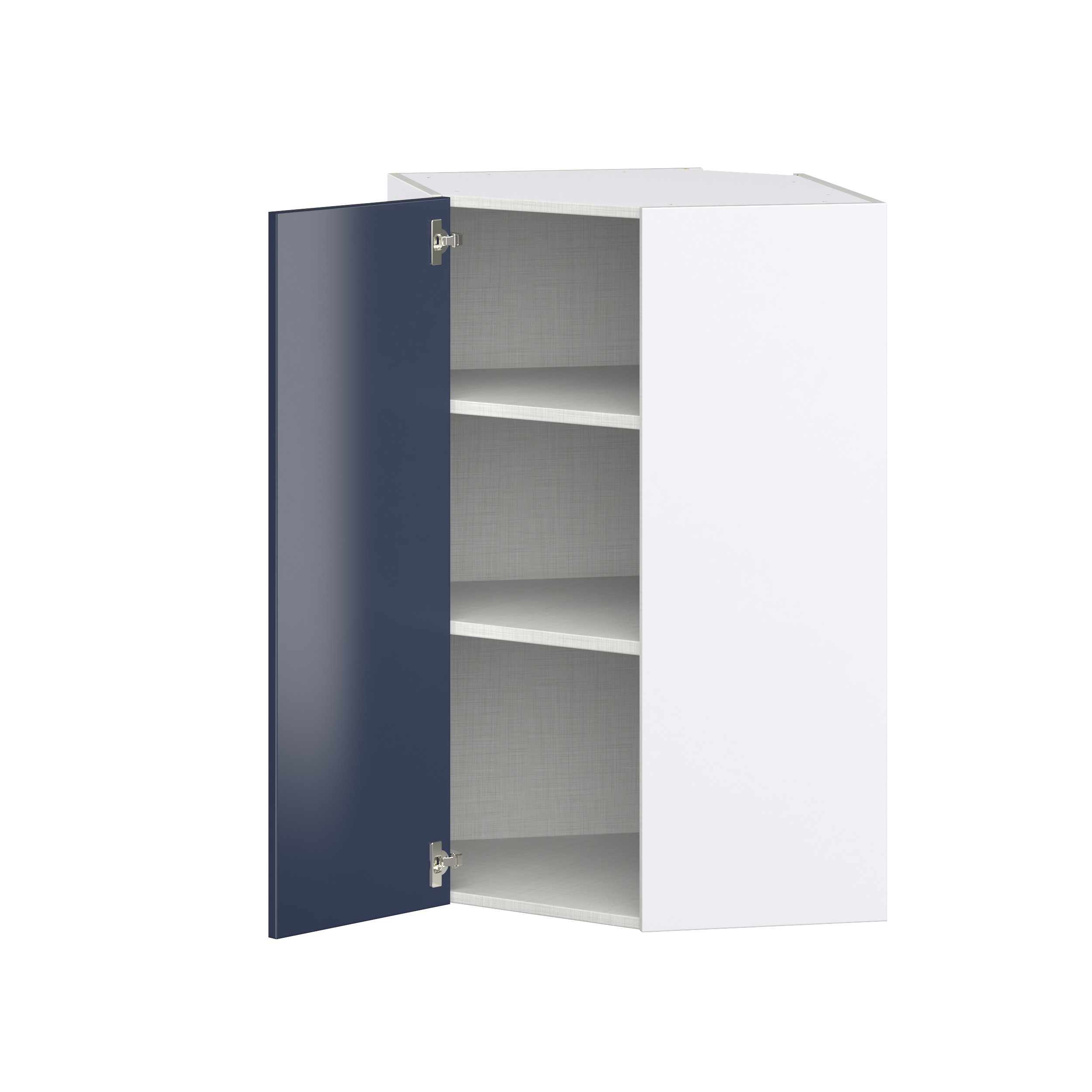 24 in. W x 40 in. H x 14 in. D Devon Painted Blue Recessed Assembled ...