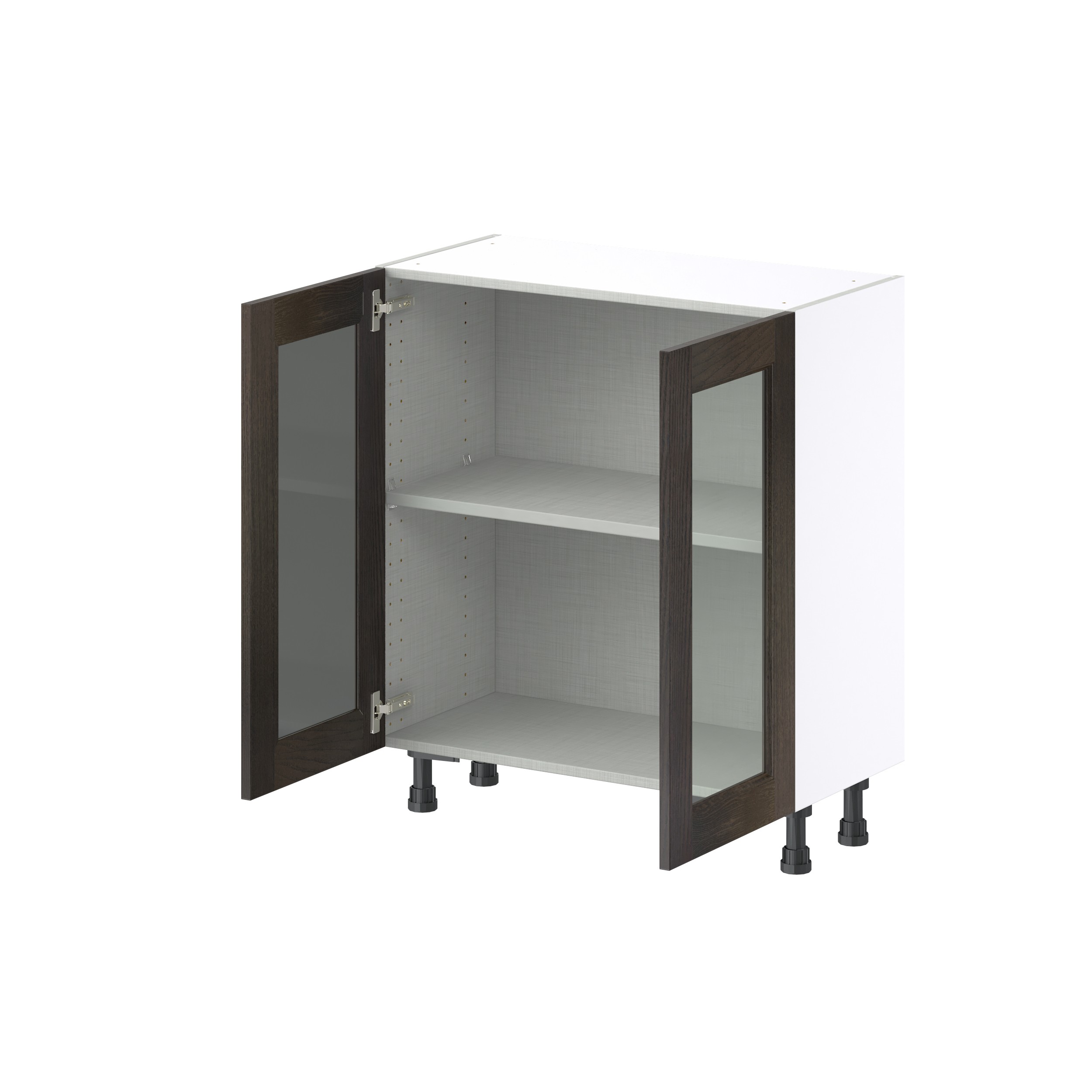 Lincoln Chestnut Solid Wood Assembled Shallow Base Kitchen Cabinet with ...