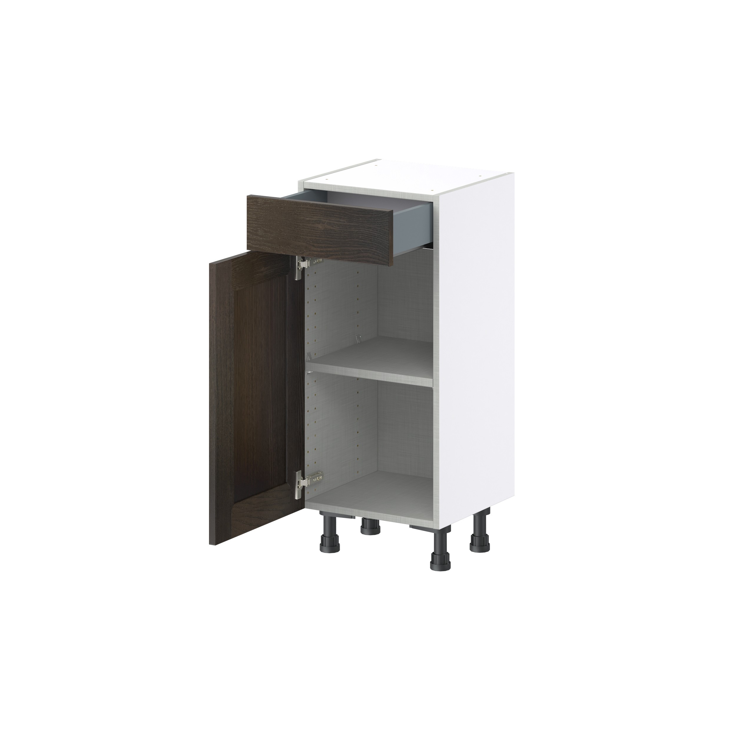 Lincoln Chestnut Solid Wood Assembled Shallow Base Kitchen Cabinet a ...