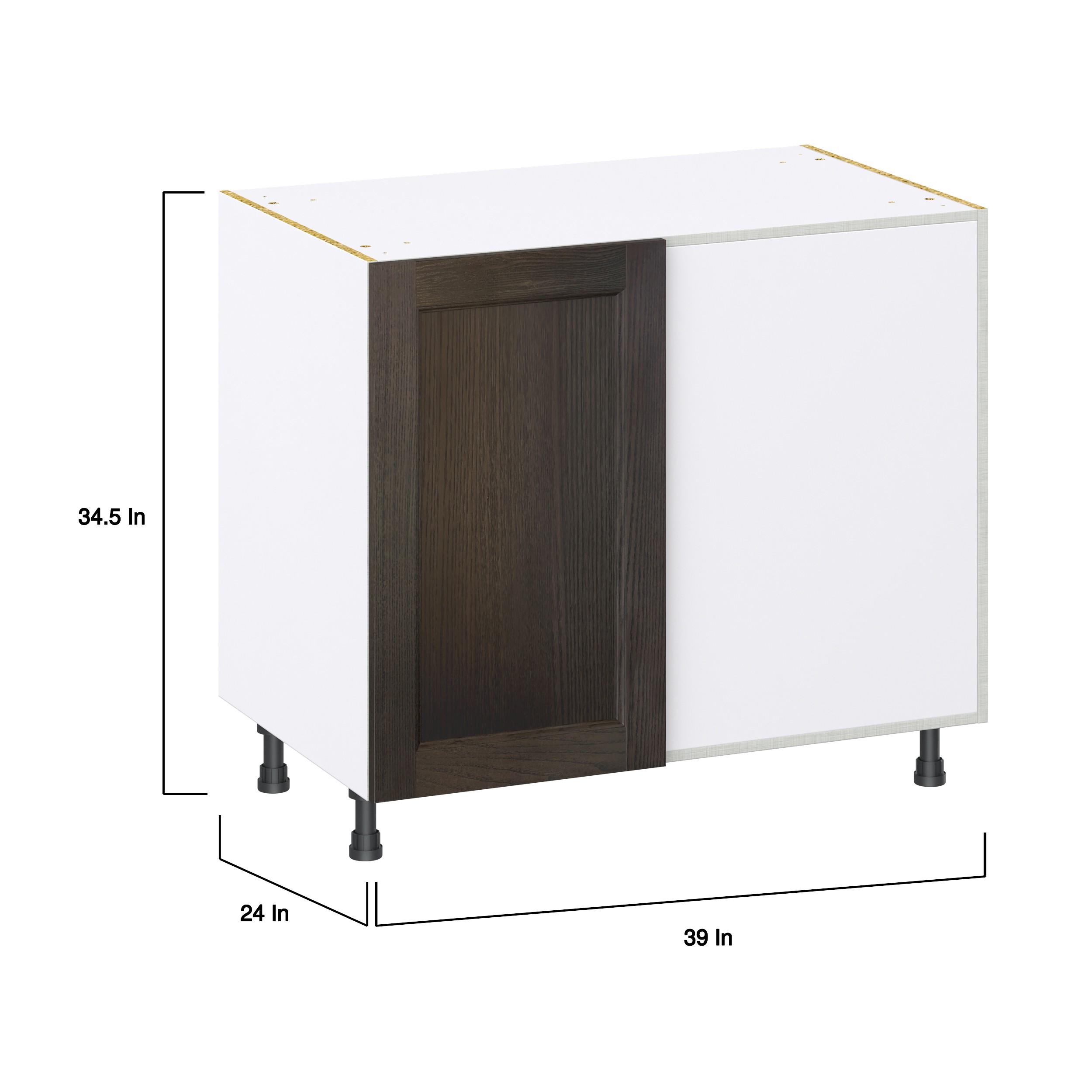 24 in. W x 34.5 in. H x 24 in. D Lincoln Chestnut Solid Wood Assembled ...