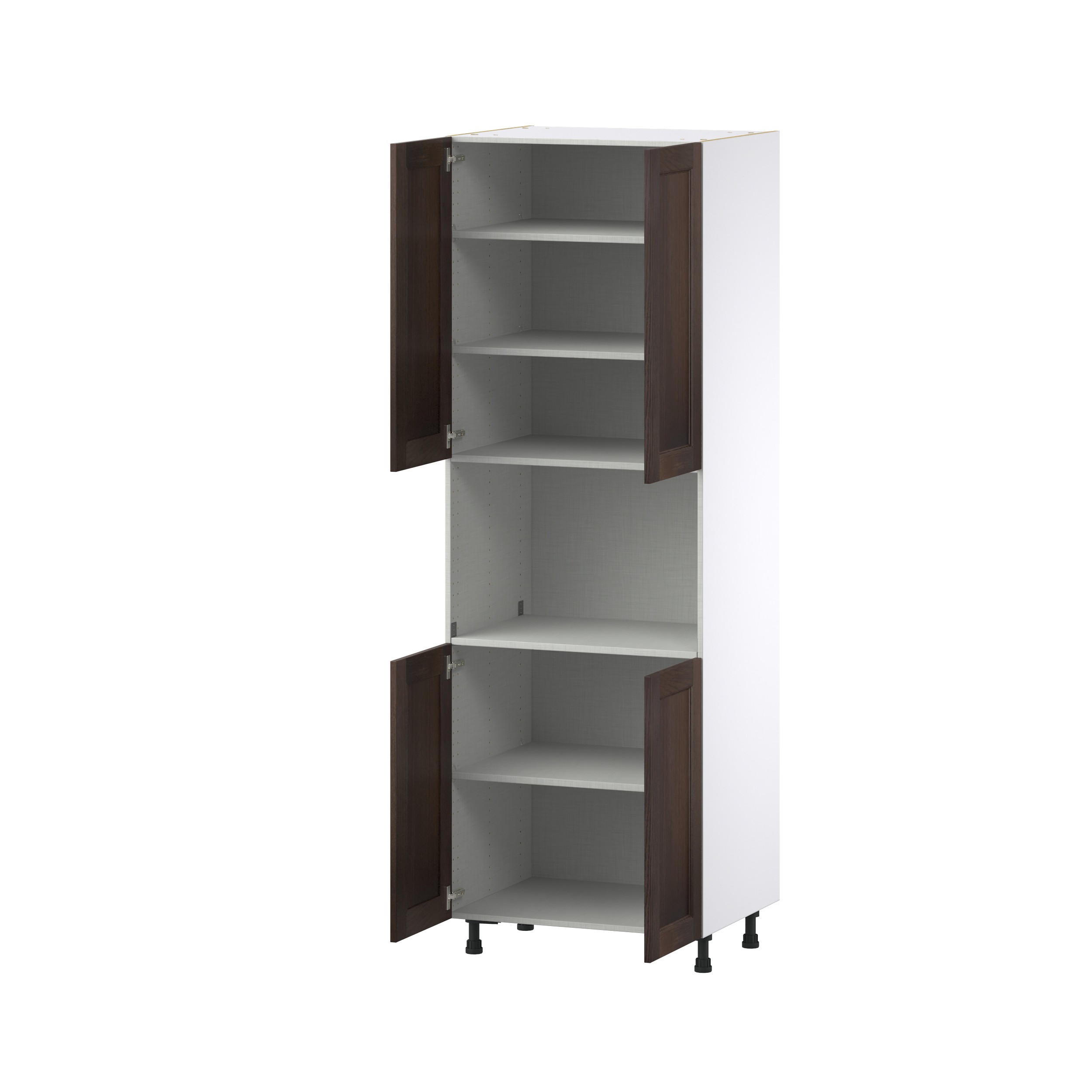 Lincoln Chestnut Solid Wood Assembled Pantry Kitchen Microwave Cabinet ...