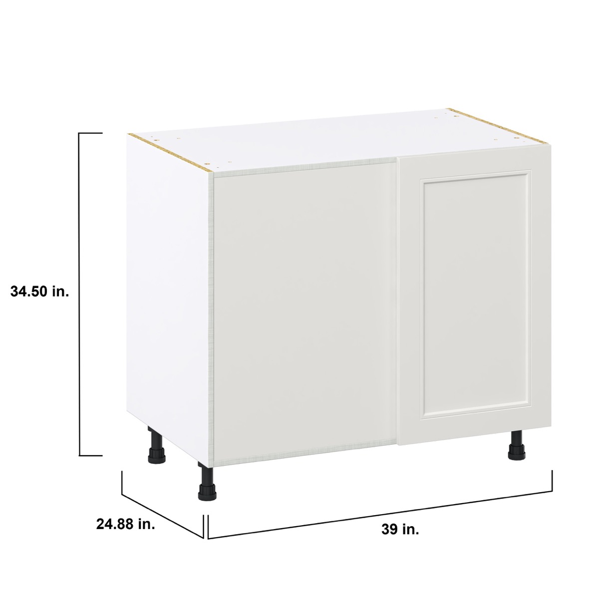 39 in. W x 34.5 in. H x 24 in. D Littleton Painted Gray Shaker ...