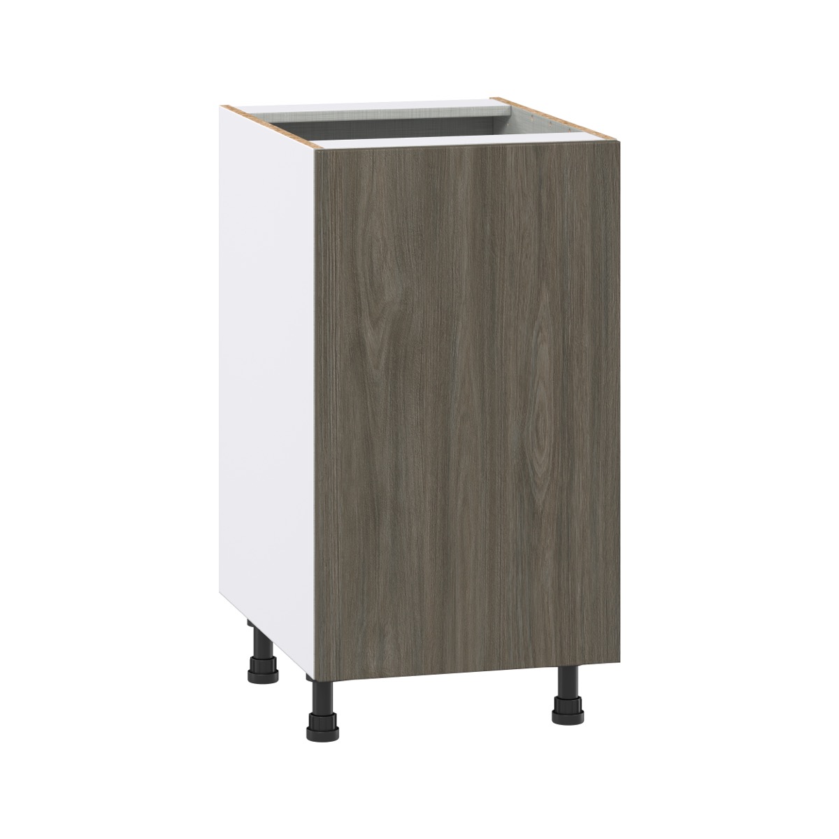 Medora textured Slab Walnut Assembled Base Kitchen Cabinet with 3 Inner ...