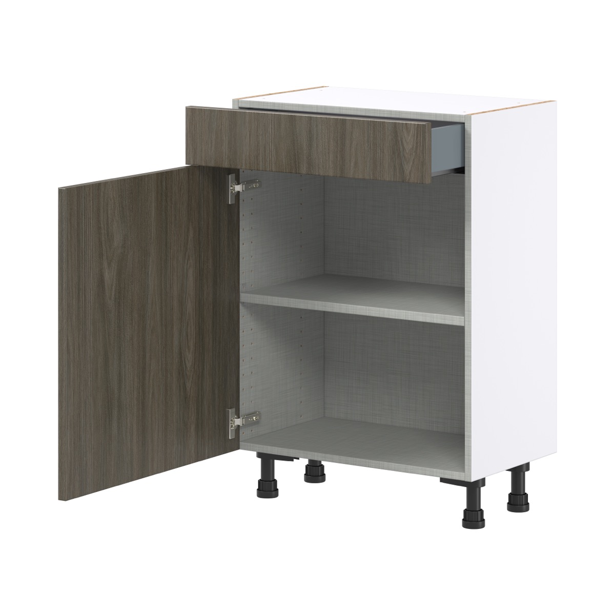 24 in. W x 14 in. D x 34.5 in. H Medora Textured Slab Walnut Assembled ...