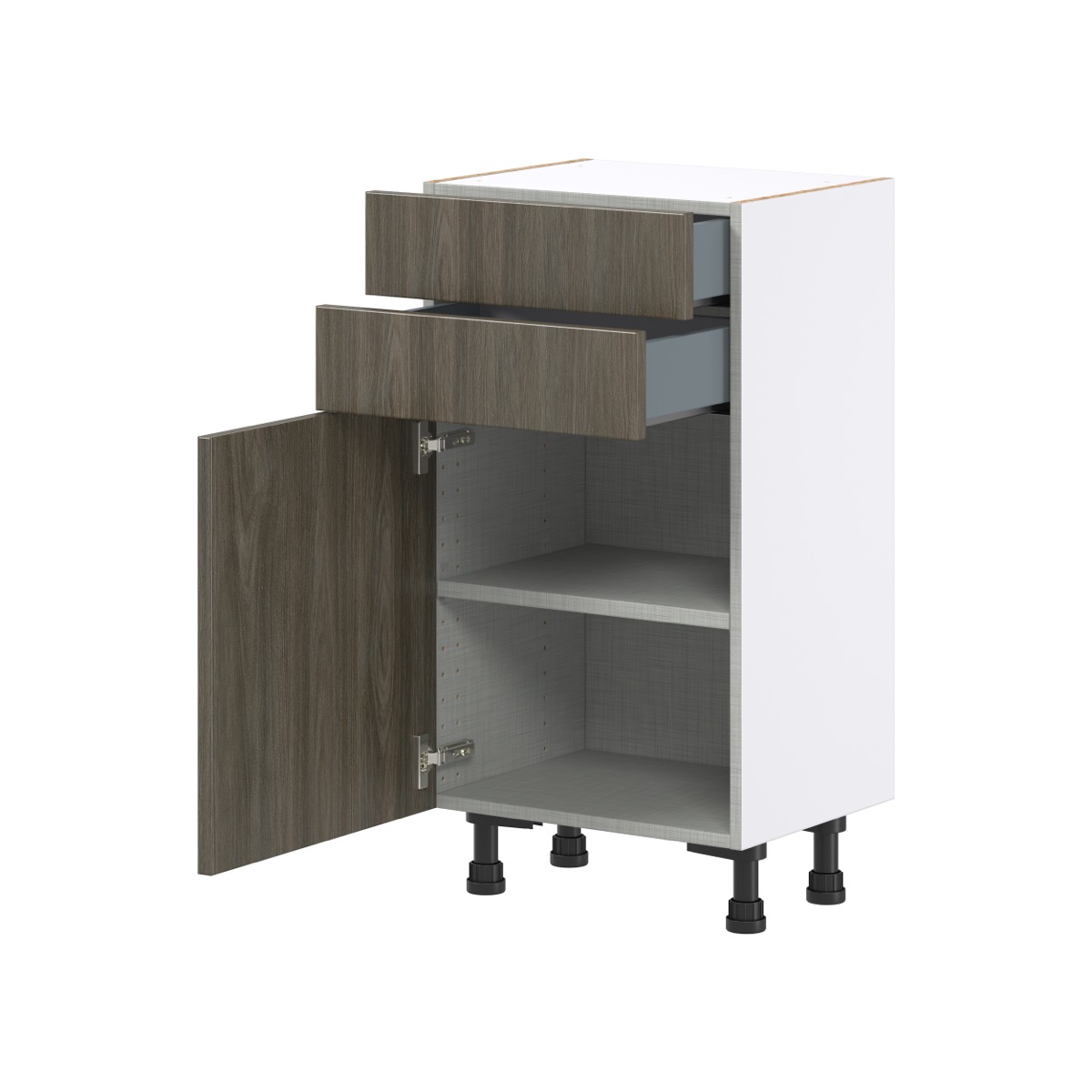 18 in. W x 14 in. D x 34.5 in. H Medora Textured Slab Walnut Assembled ...
