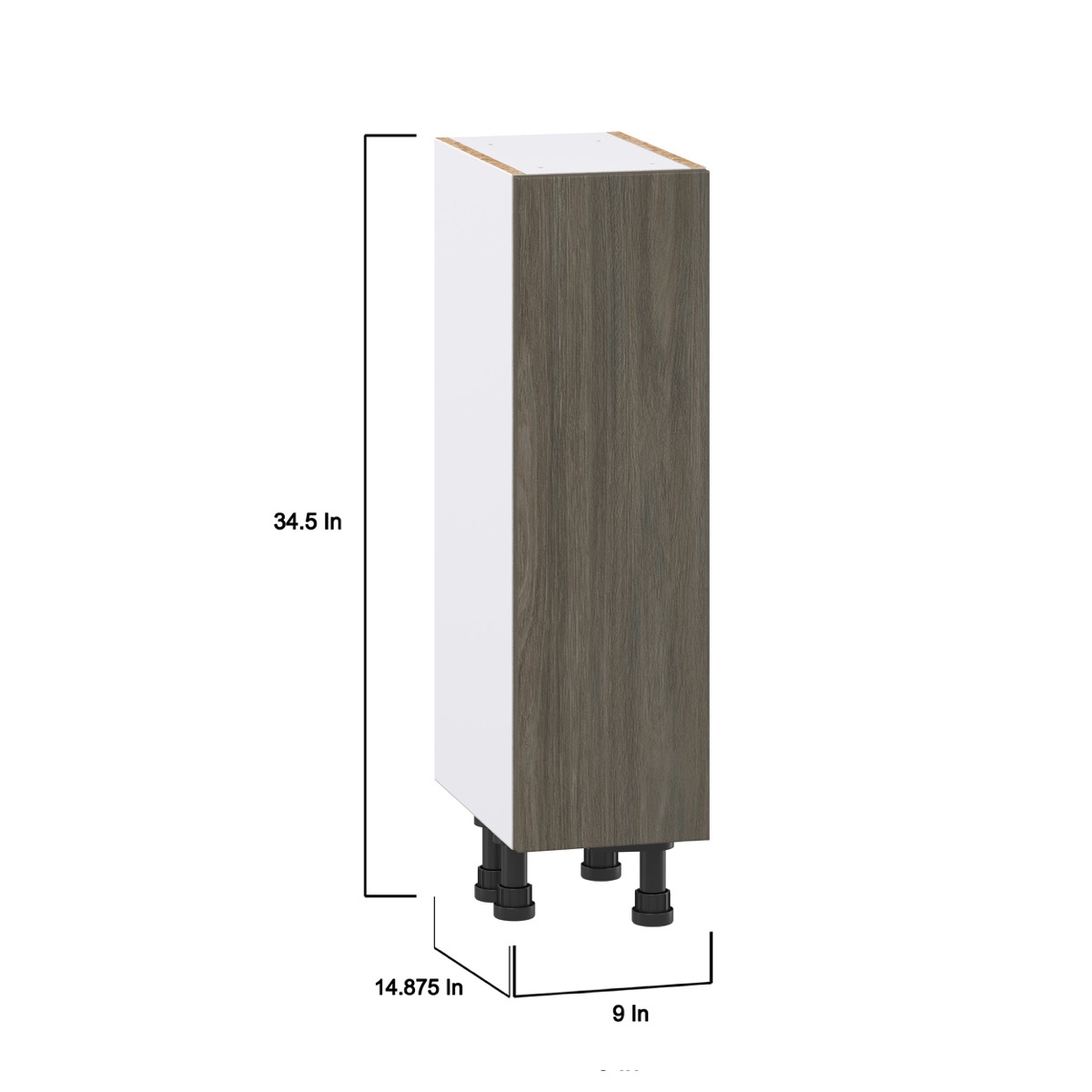 9 in. W x 14 in. D x 34.5 in. H Medora Textured Slab Walnut Assembled ...