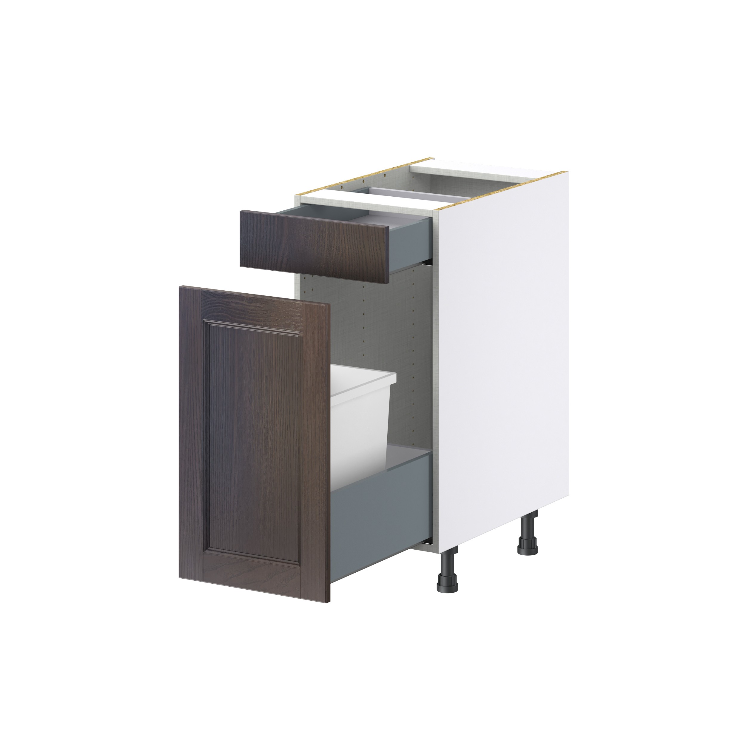 Lincoln Chestnut Solid Wood Assembled Base Kitchen Cabinet With a Pull ...