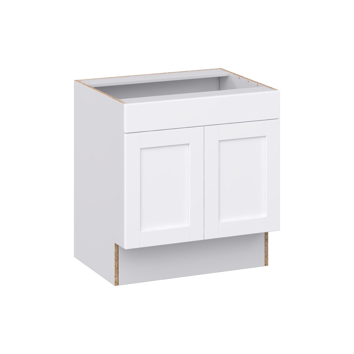 Mancos Bright White Shaker Assembled ADA Sink Base With Removable Front ...