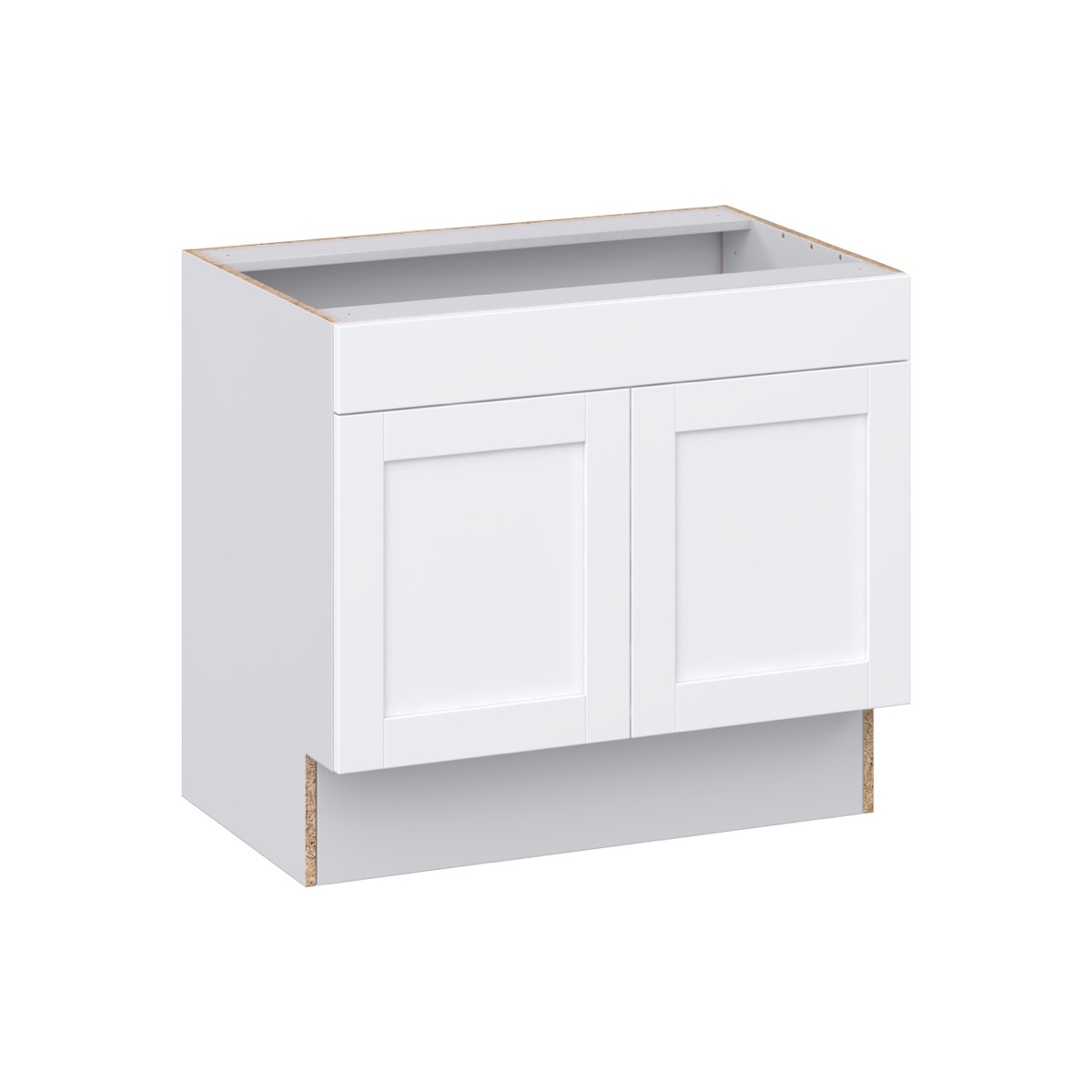 Mancos Bright White Shaker Assembled ADA Sink Base With Removable Front ...