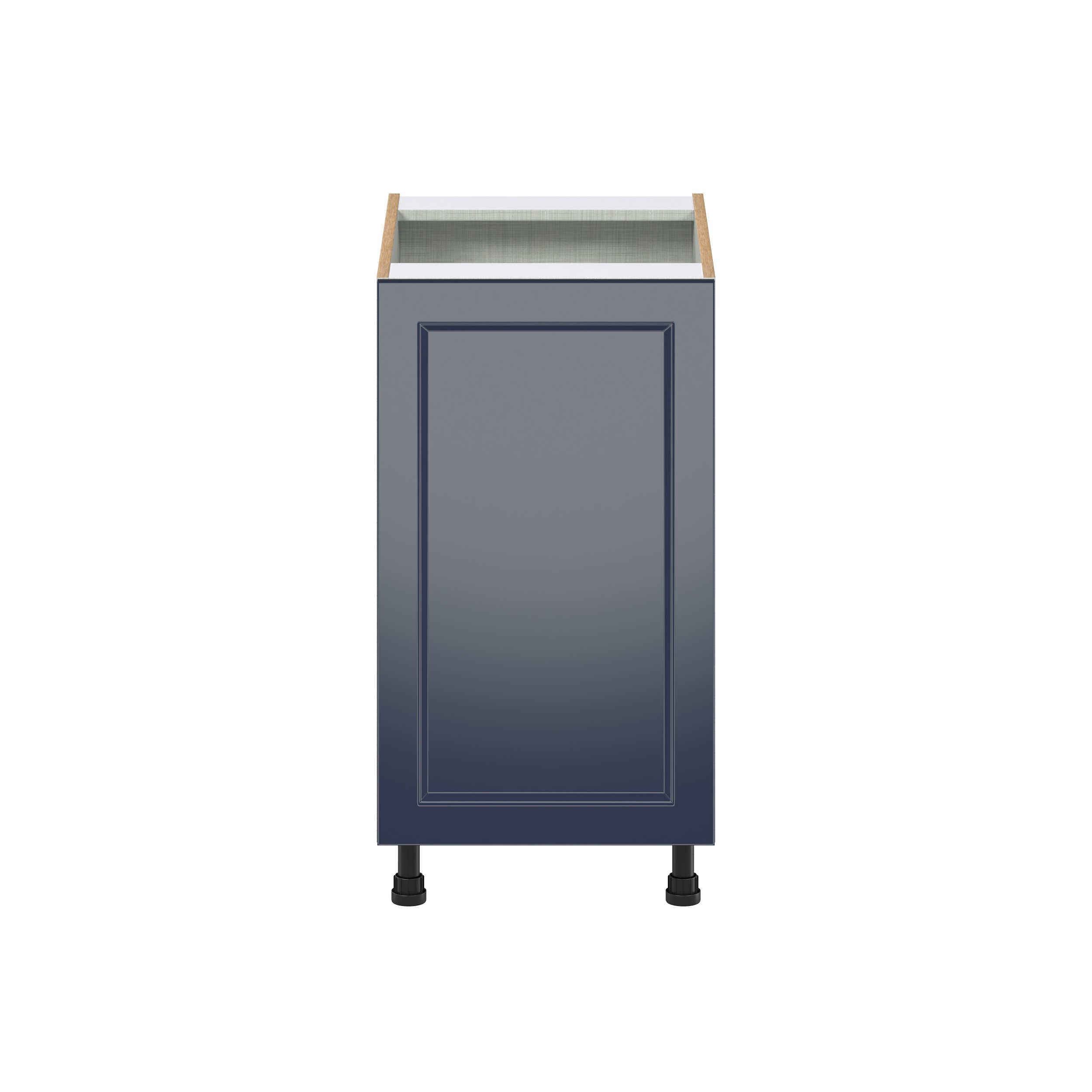 Devon Painted Blue Recessed Assembled 2 Waste Bins Pull Out Kitchen ...