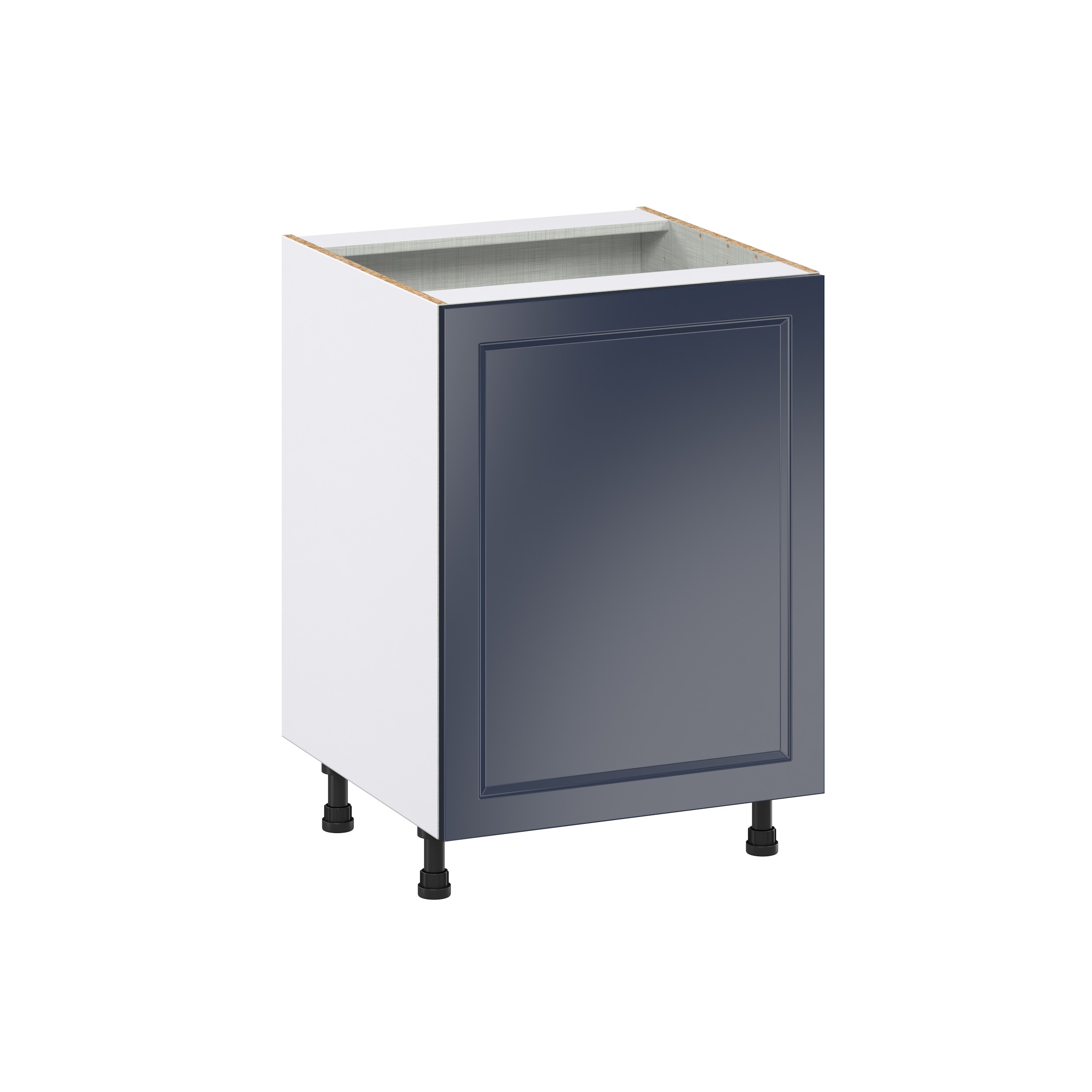 Devon Painted Blue Recessed Assembled 3 Waste Bins Pull out Kitchen ...