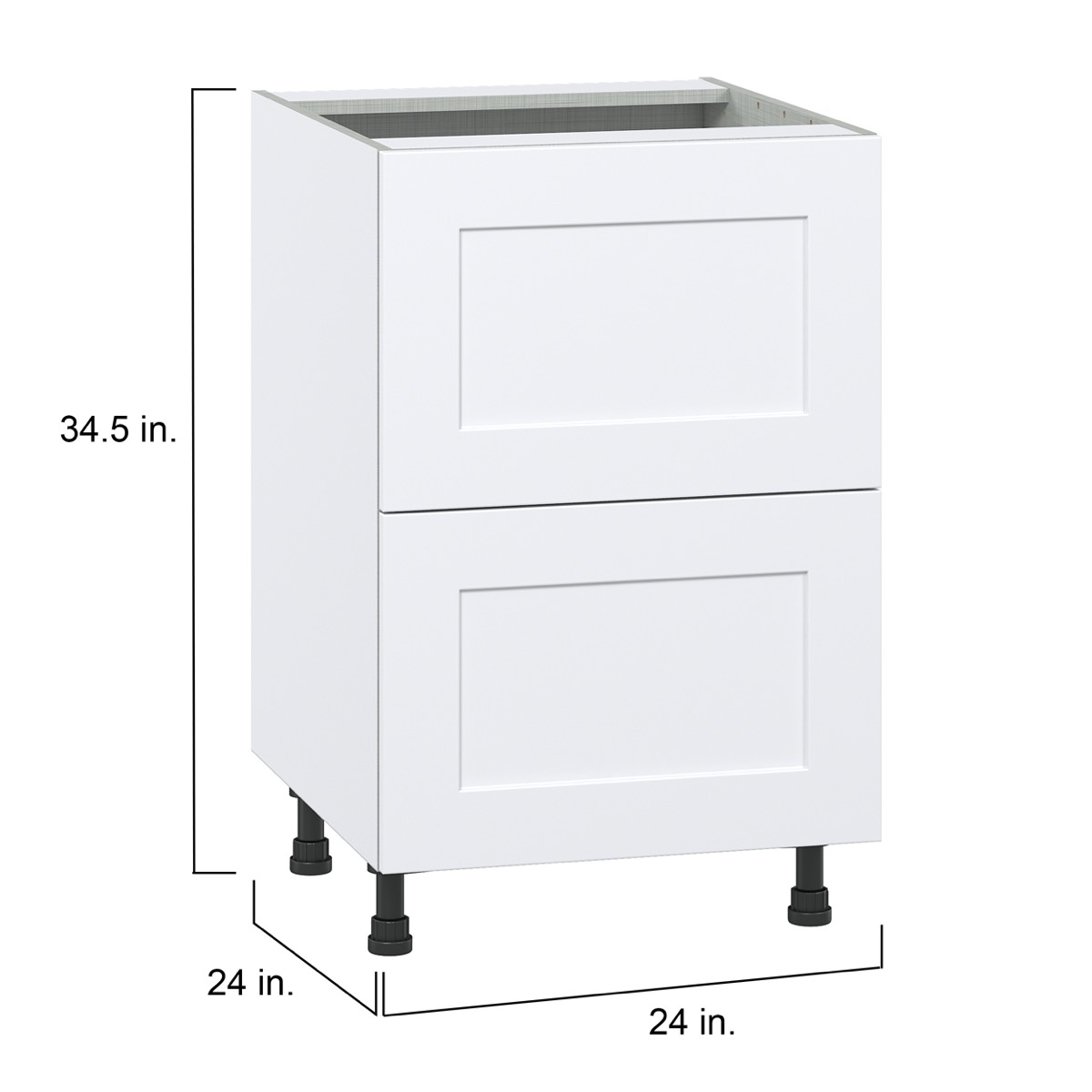 Wallace Base Cabinet with 2 Drawers (24" W X 34.5" H X 24" D) - J ...