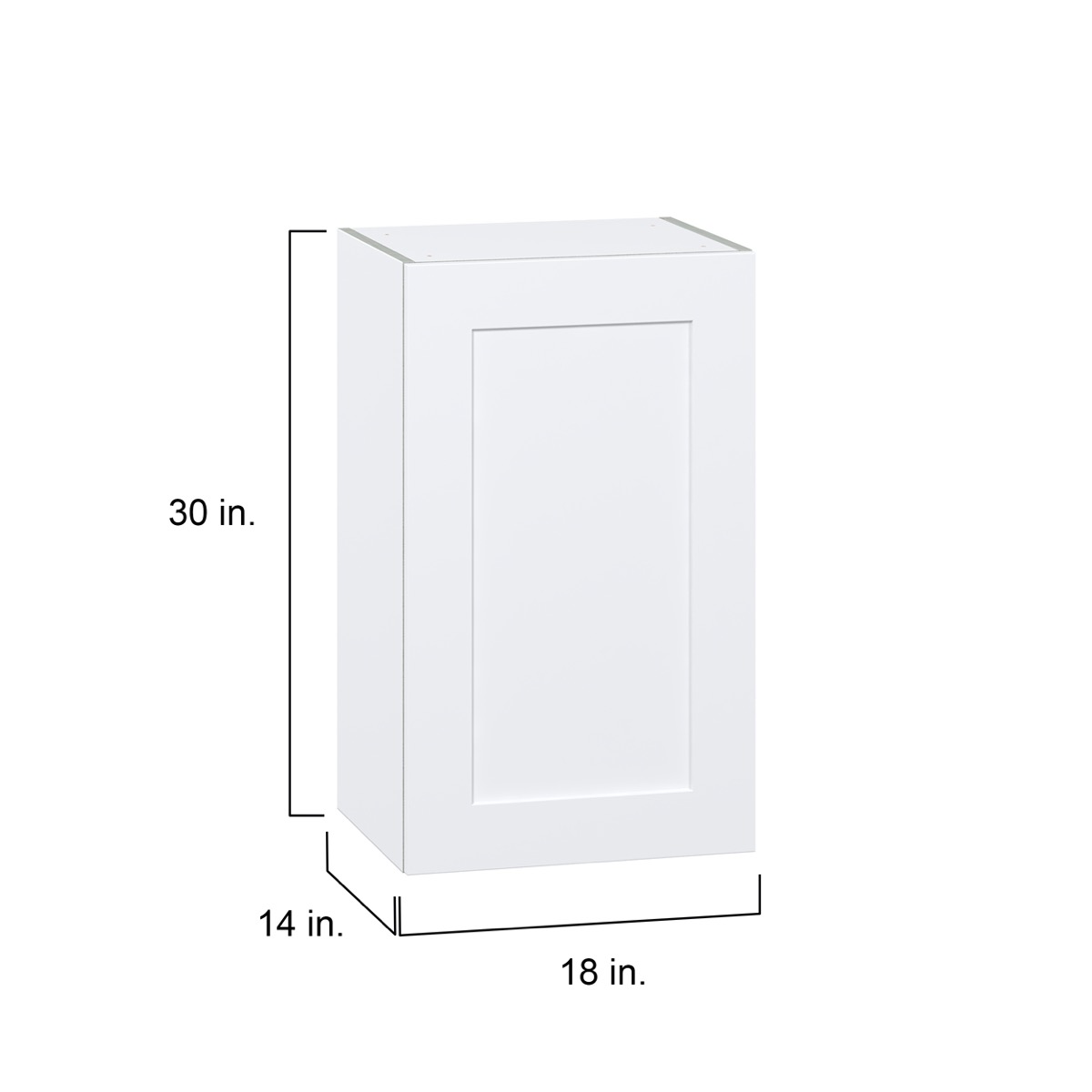 Wallace Wall Cabinet with 1 Door, 2 Shelfs (18" W X 30" H X 14" D) - J ...